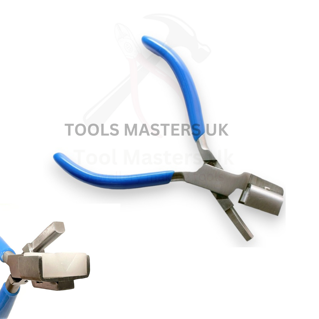V-Shaped Nylon Jaw Ring Bending Pliers - Jewelry Making Tool for Closi
