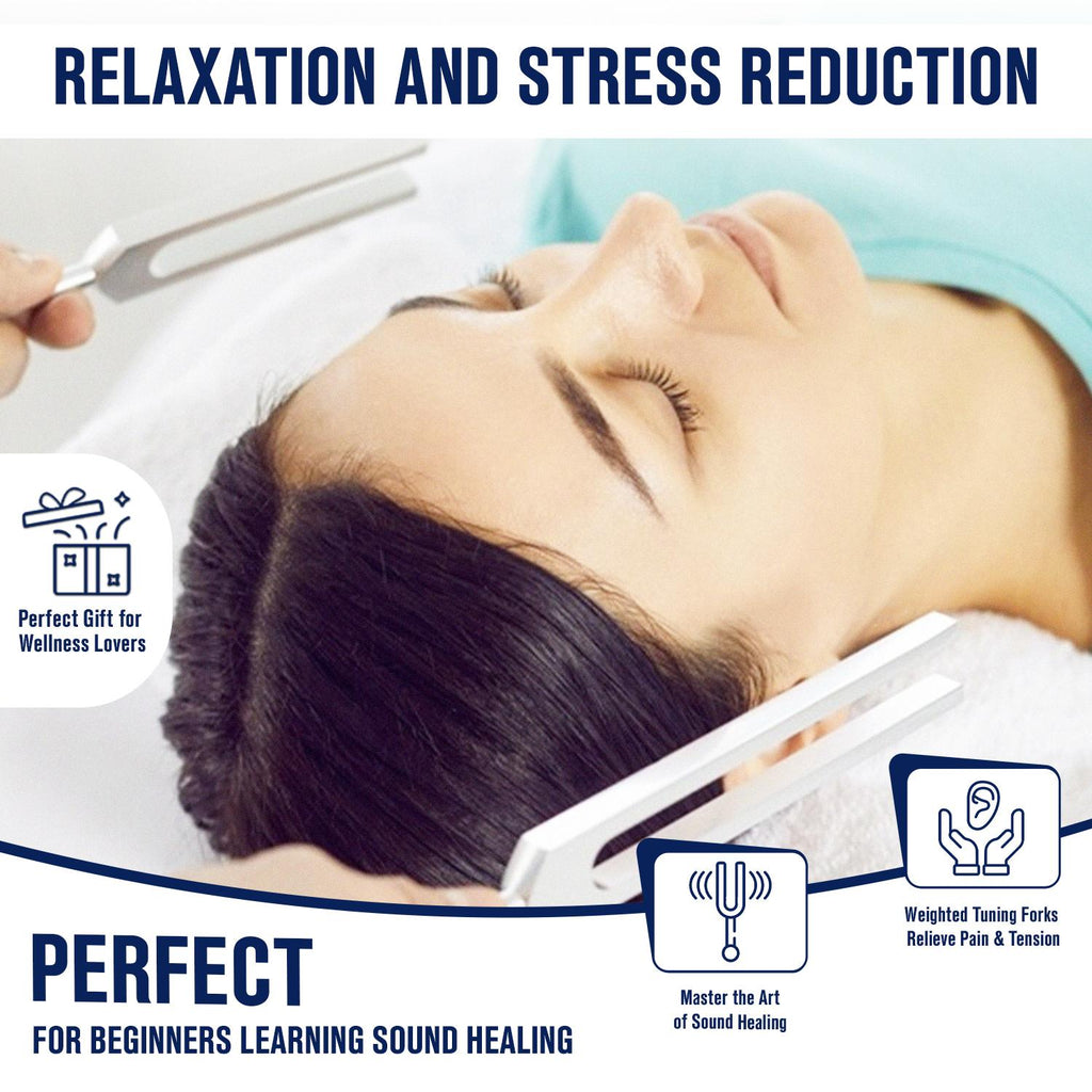 Tuning Fork Set Healing Vibration Therapy Chakra C128, C256, C512, C10