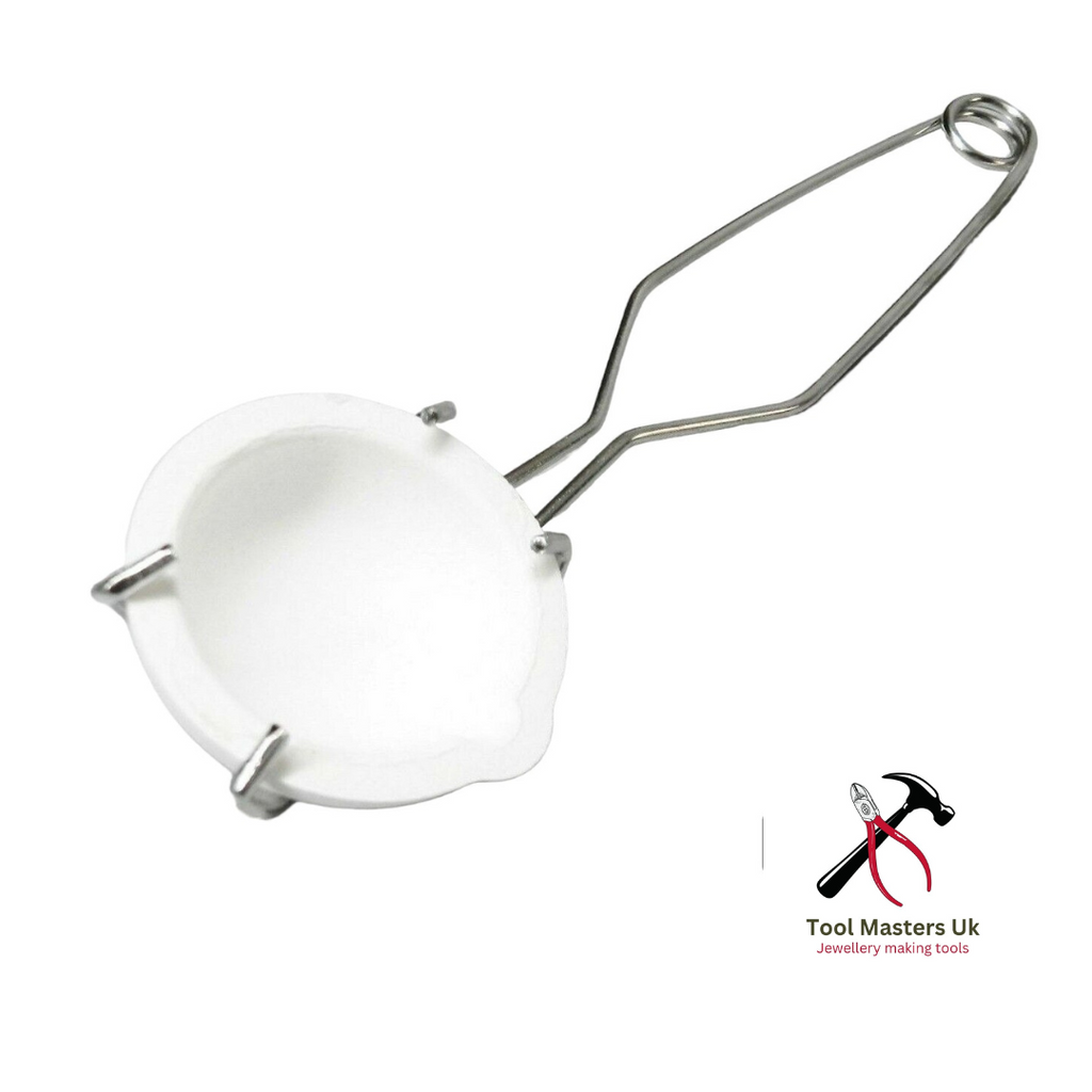 2A Mini Melting Ceramic Crucibles with Handle Tongs for Gold & Silver ...