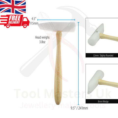 Nylon Wedge Hammer for Jewelry Making - Non-Marring Metal Forming Tool