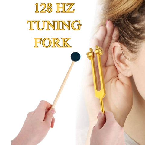 Professional 128Hz Tuning Fork Set for Stress Relief, Medical Use & Ea