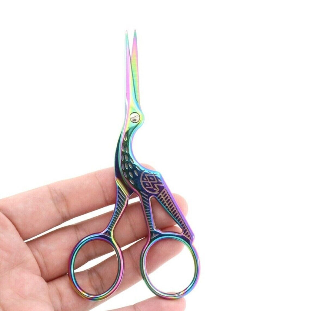 Fancy 3.5" Stork Sewing Scissors Quality Sharp Blades