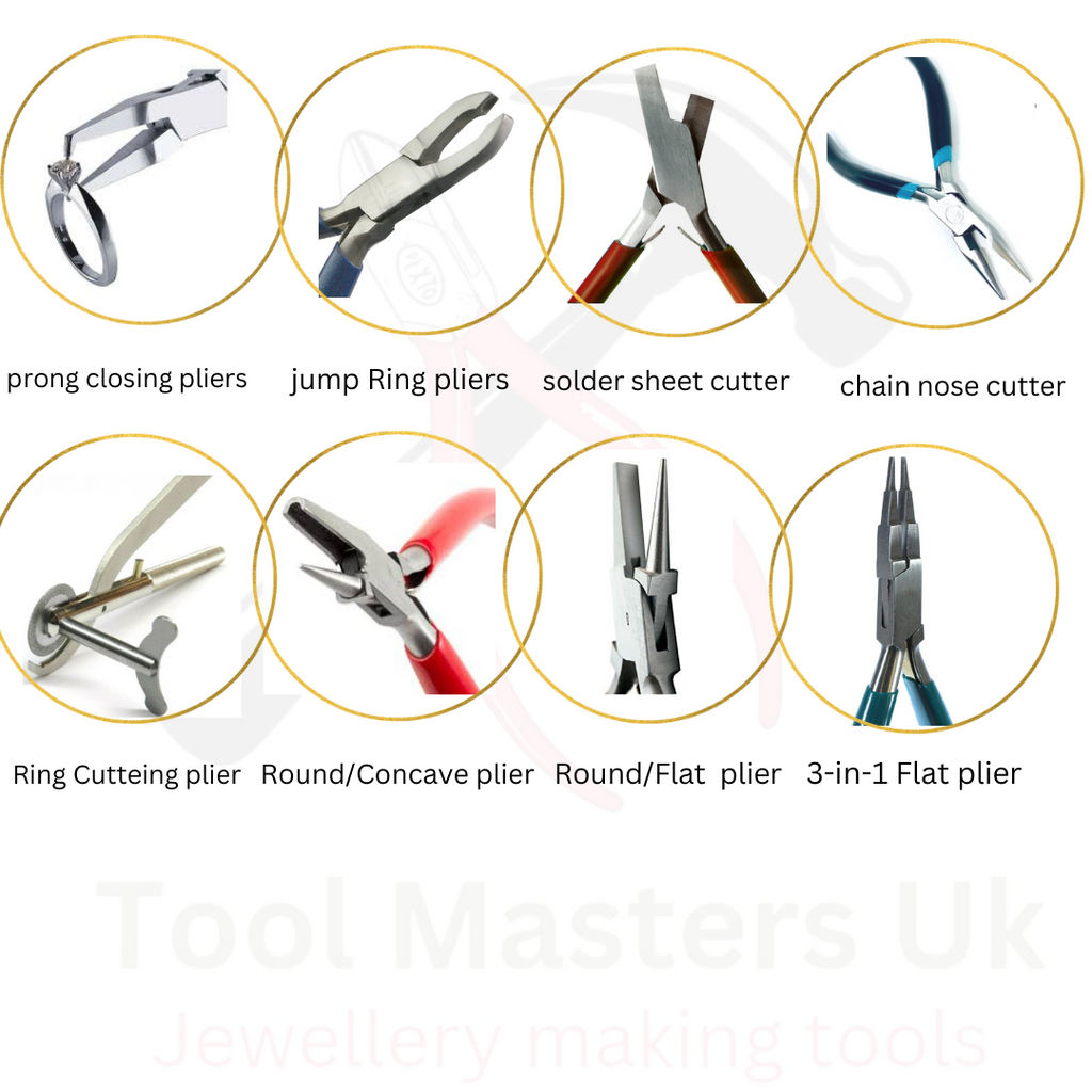 Jewelry stone Gem Ring bending looping wrapping model making pliers set ...