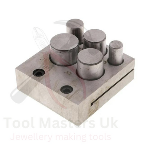 5/7 HOLES CIRCULAR DISC CUTTER PUNCH SET JEWELLERY MAKING METAL WORKIN ...