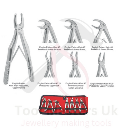 Dental Pediatric Extraction Upper/Lower Molar Root Forceps Set For chi